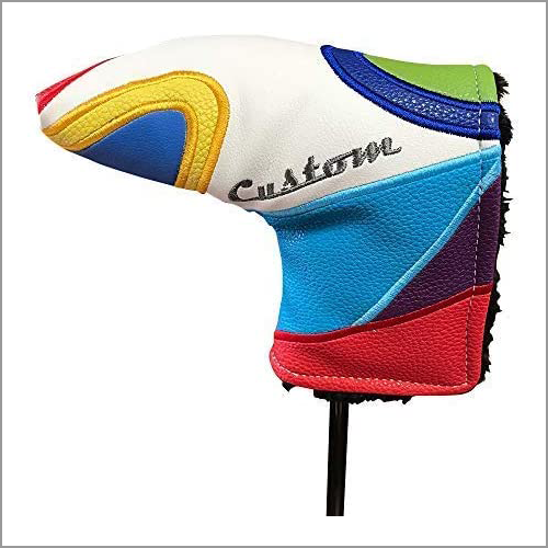 Majek Golf Retro Putter Blade Style Headcover - Psychedelic Colorful G
