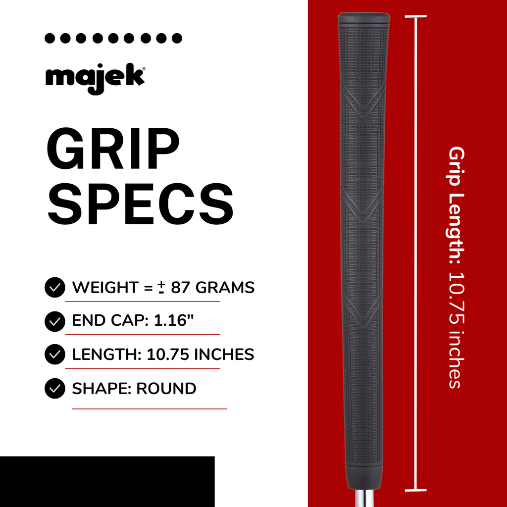 Majek Golf Club Grips Super Jumbo Arthritic Extra Large Tour 360 Degre