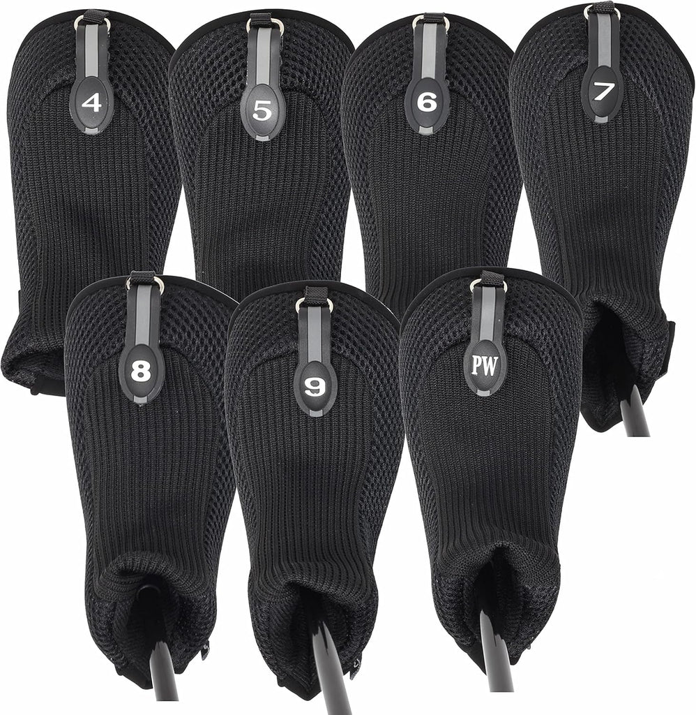Black All Hybrid Headcover Sets Golf Club Covers Head Cover Neoprene M ...