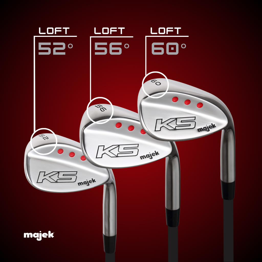 Majek K5 Golf Senior Men's Complete Wedge Set: 52° Gap Wedge (GW), 56 ...